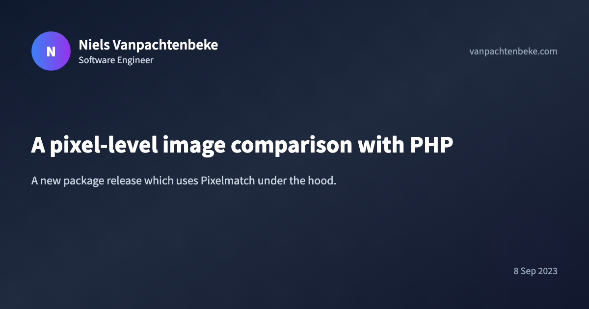 A pixel-level image comparison with PHP